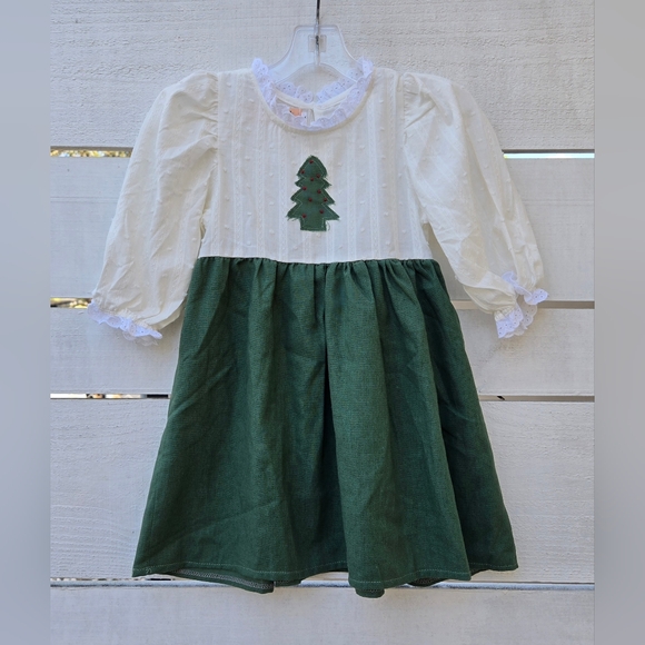 Mick & Milk Store | Dresses | Boutique Christmas Tree Cottagecore Girls ...
